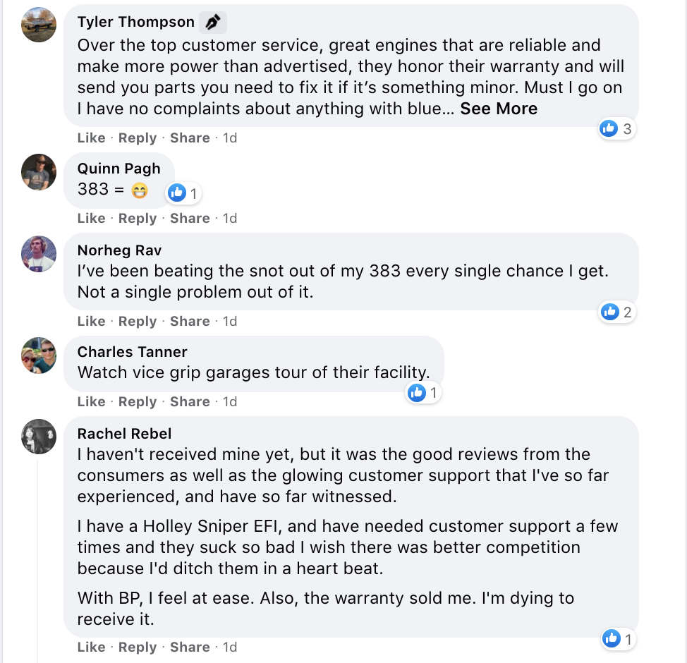 Customer Reviews Why Blueprint Engines
